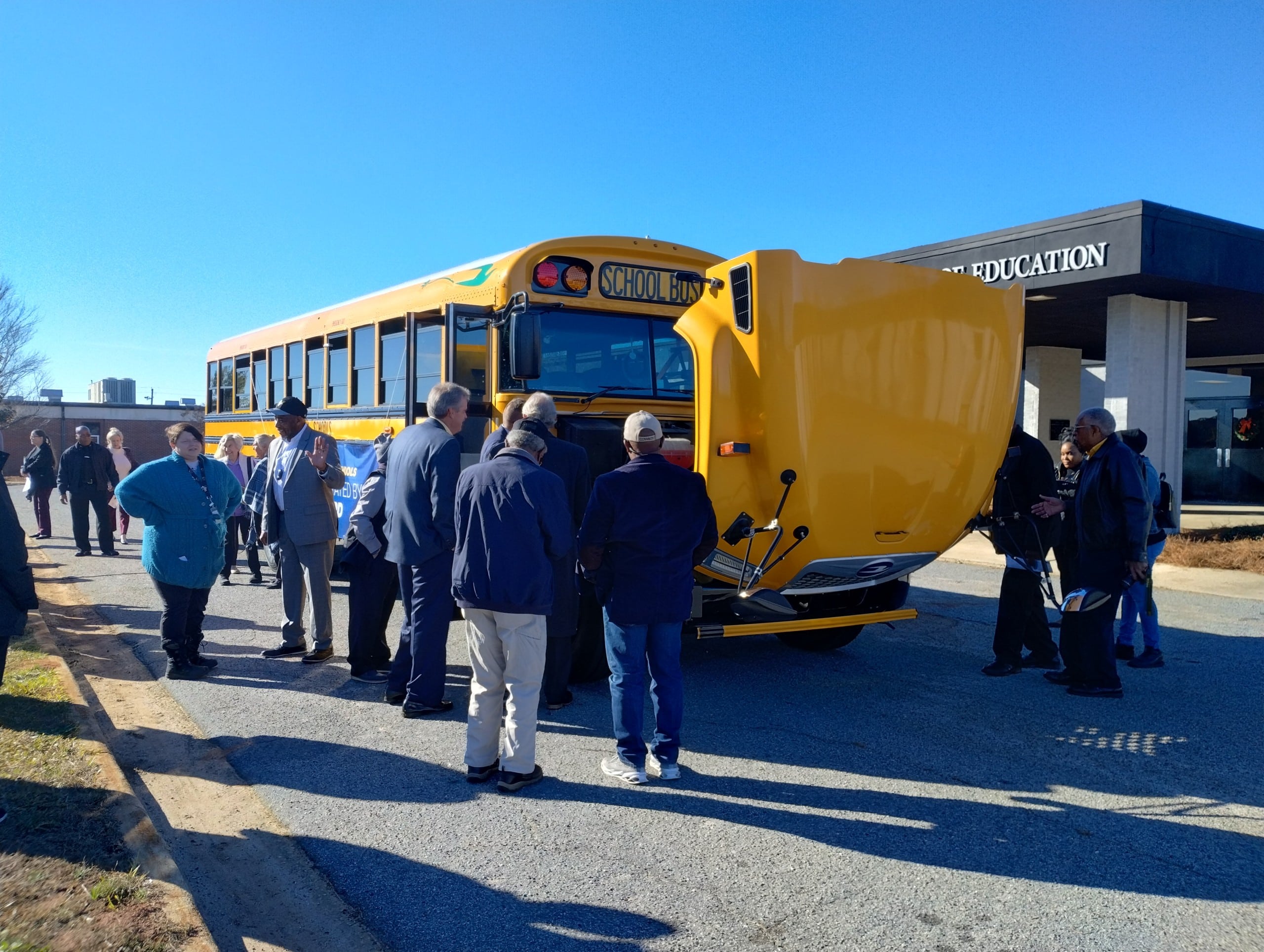 Bluebird donates electric school bus to Peach County School System ...